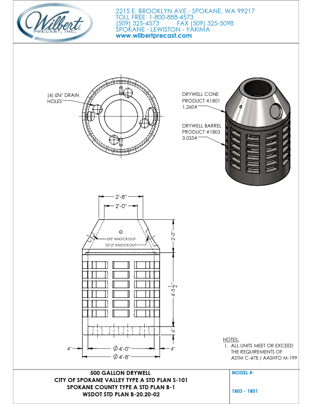 Drywells - Wilbert Precast Inc.