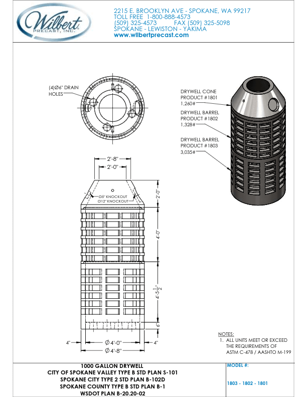 Drywells - Wilbert Precast Inc.