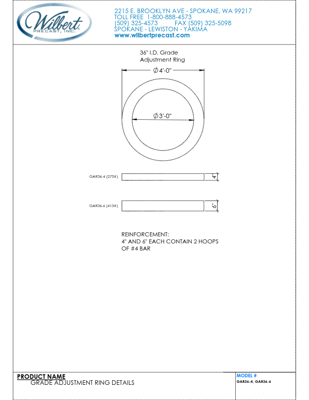 Grade Rings - Wilbert Precast Inc.